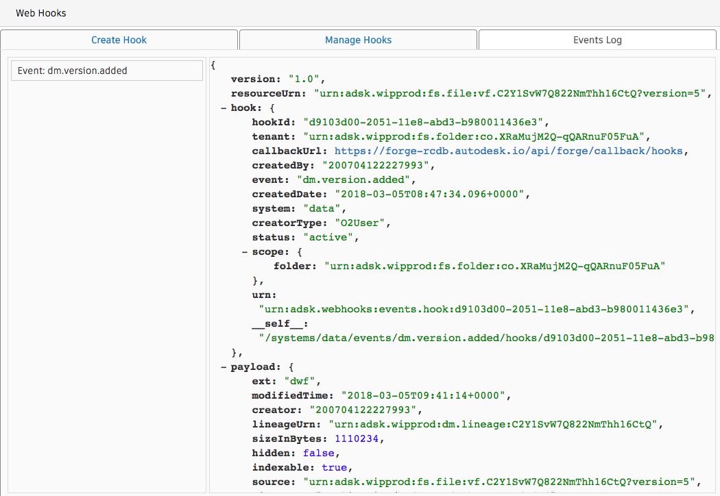 Forge Webhooks Admin UI Sample | Autodesk Platform Services